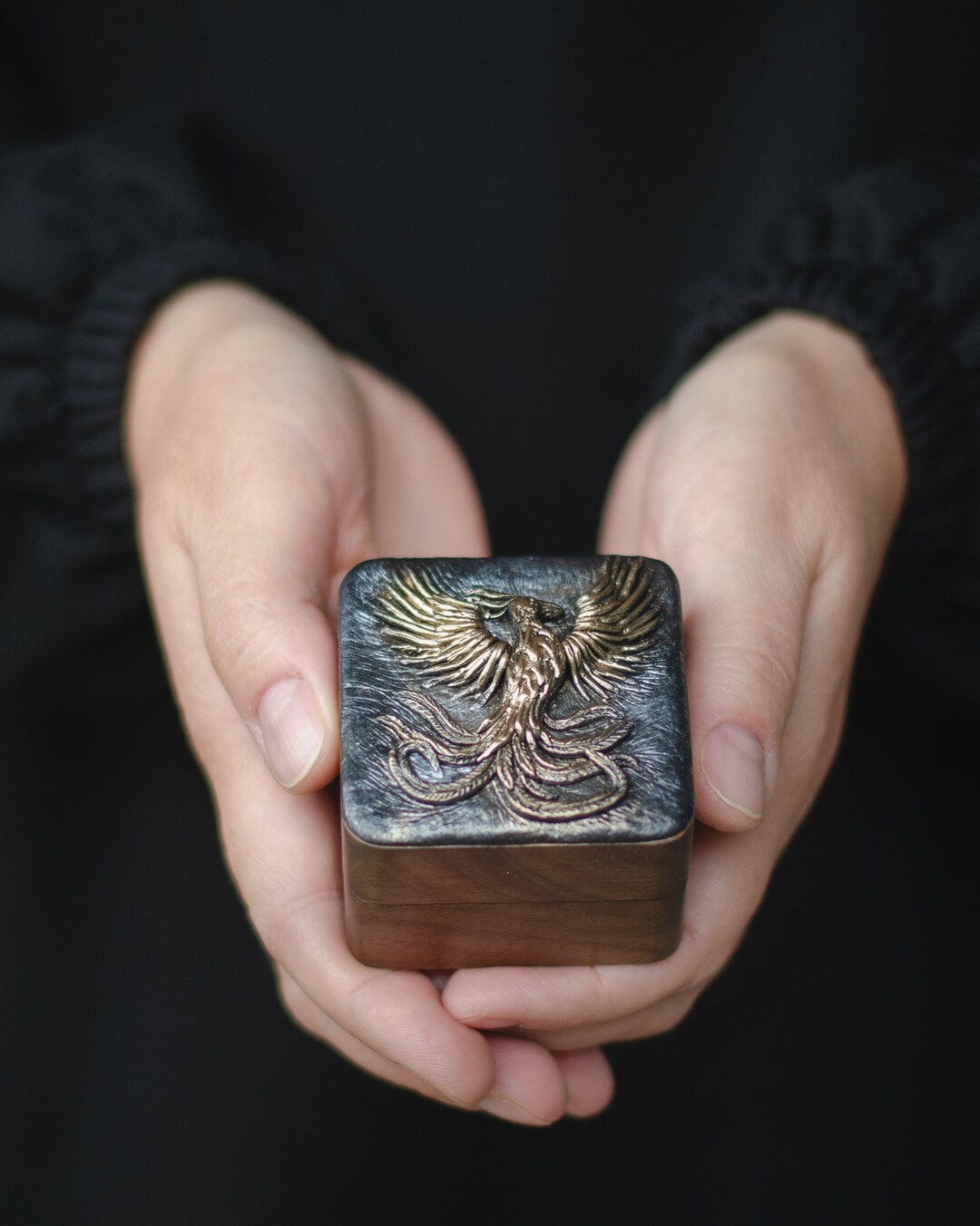 Phoenix Ring Box Magic Firebird Ring Bearer Box Wedding Engagement ...