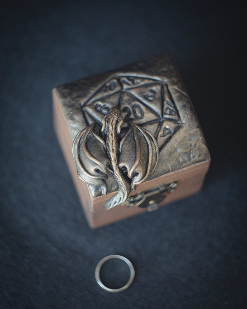 Dragon Ring Box D20 Dnd Dice Fantasy Box Ancient Personalized | Etsy