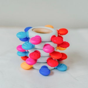 Summer Stack and Play Set | Wooden Toys | Silicone Rainbow Toy | New ...