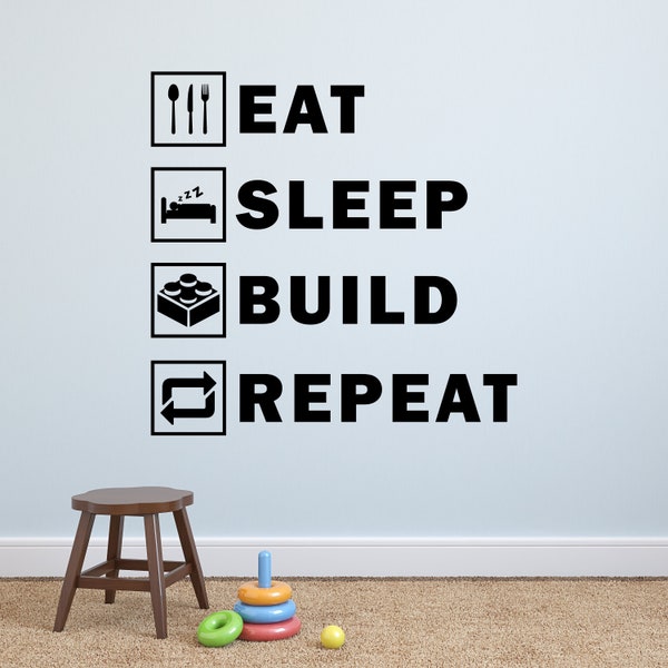 Eat Sleep Game Vinyl Wall Sticker - Etsy