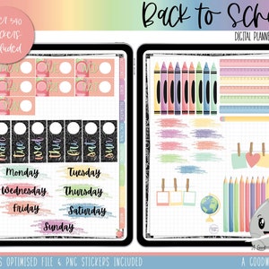 Back to School Bundle Digital Planner Stickers | Goodnotes Planner ...