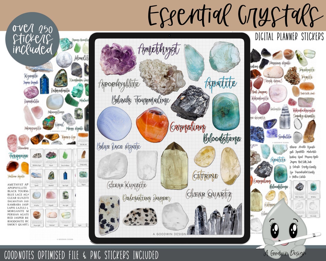 Essential Crystals Sticker Set | Planner Stickers | Functional Sticker ...