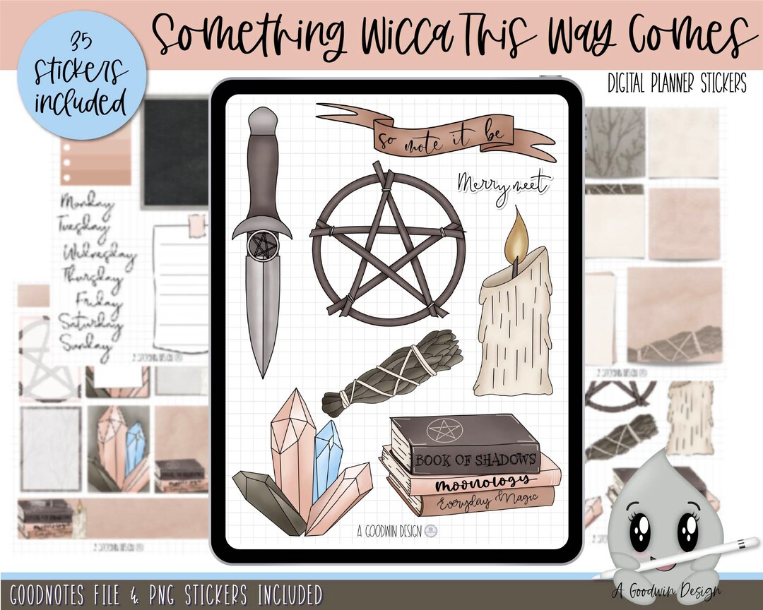 Something Wicca This Way Comes Digital Planner Stickers | Goodnotes ...