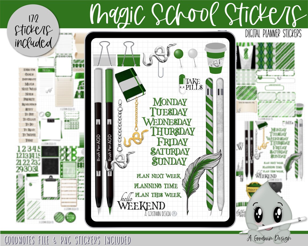 Magic School Digital Planner Stickers | Decorative Sticker| Goodnotes ...