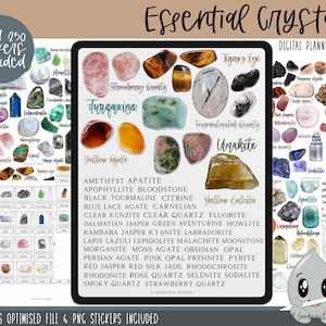 Essential Crystals Sticker Set | Planner Stickers | Functional Sticker ...