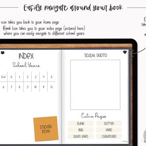 Digital School Years Memory Book for Goodnotes or Xodo | iPad Memory ...