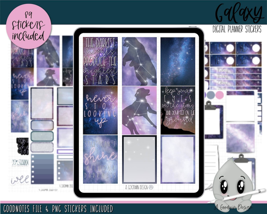 Galaxy Weekly Digital Planner Stickers | Goodnotes Planner Stickers ...