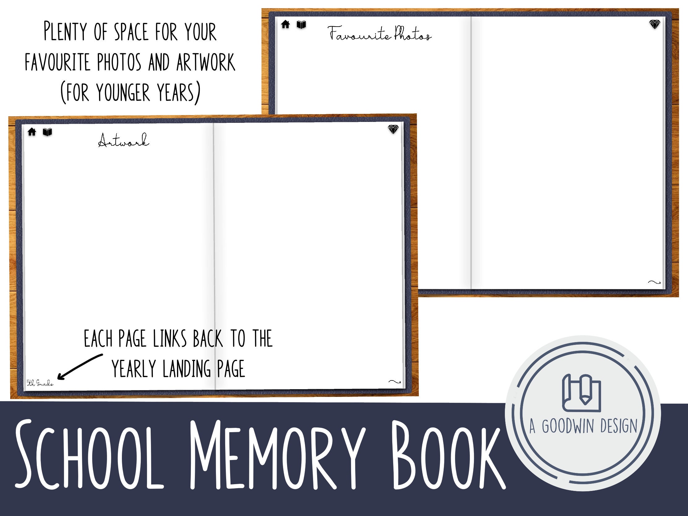 Digital School Years Memory Book for Goodnotes or Xodo IPad | Etsy