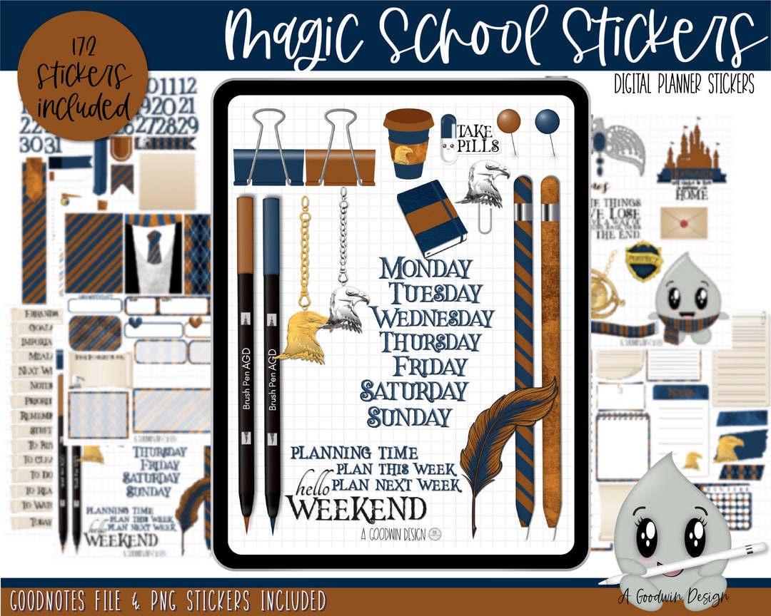 Magic School Digital Planner Stickers | Decorative Sticker| Goodnotes ...
