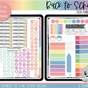 Back to School Bundle Digital Planner Stickers | Goodnotes Planner ...