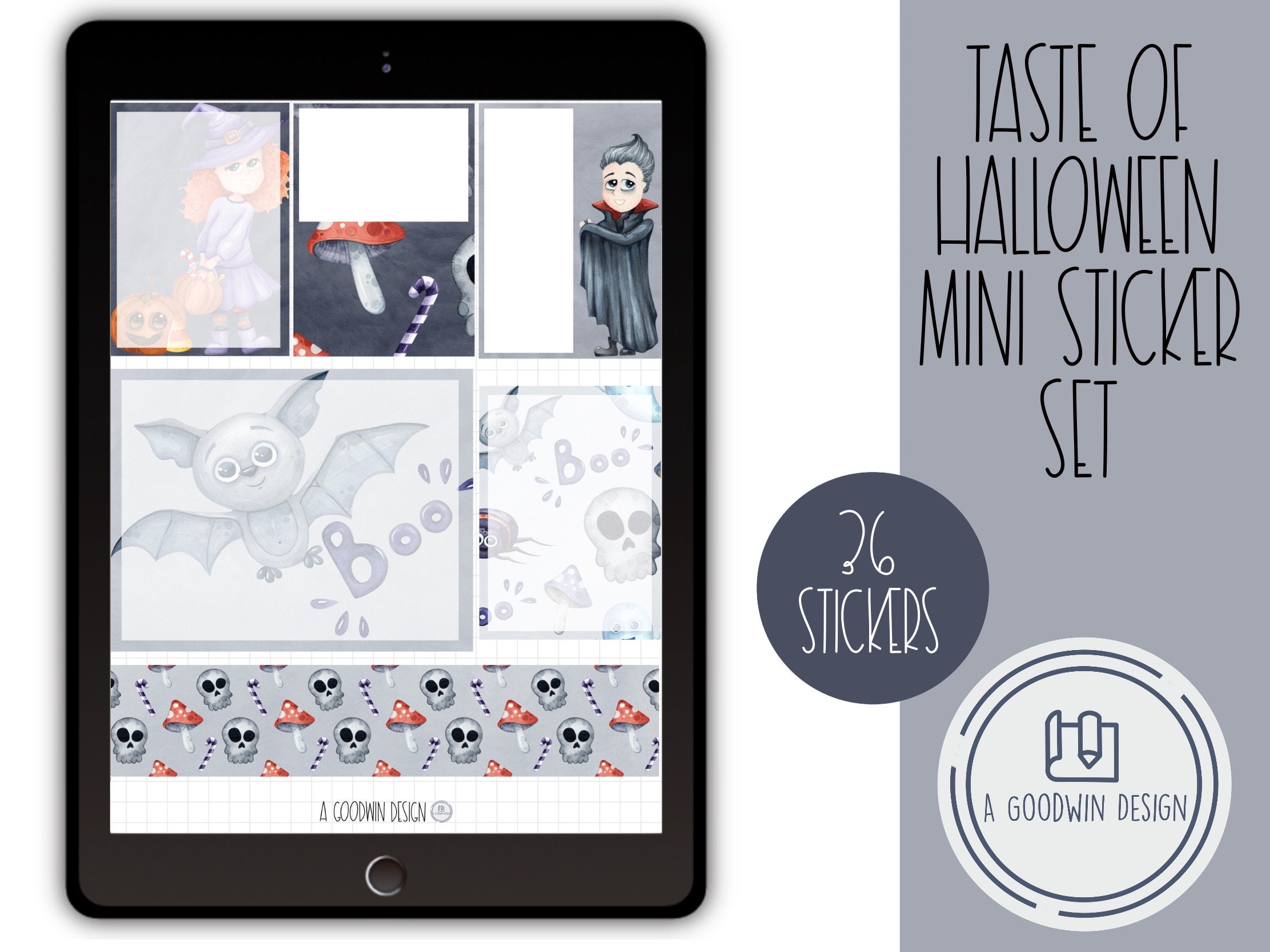 Taste of Halloween Digital Planner Stickers Goodnotes | Etsy