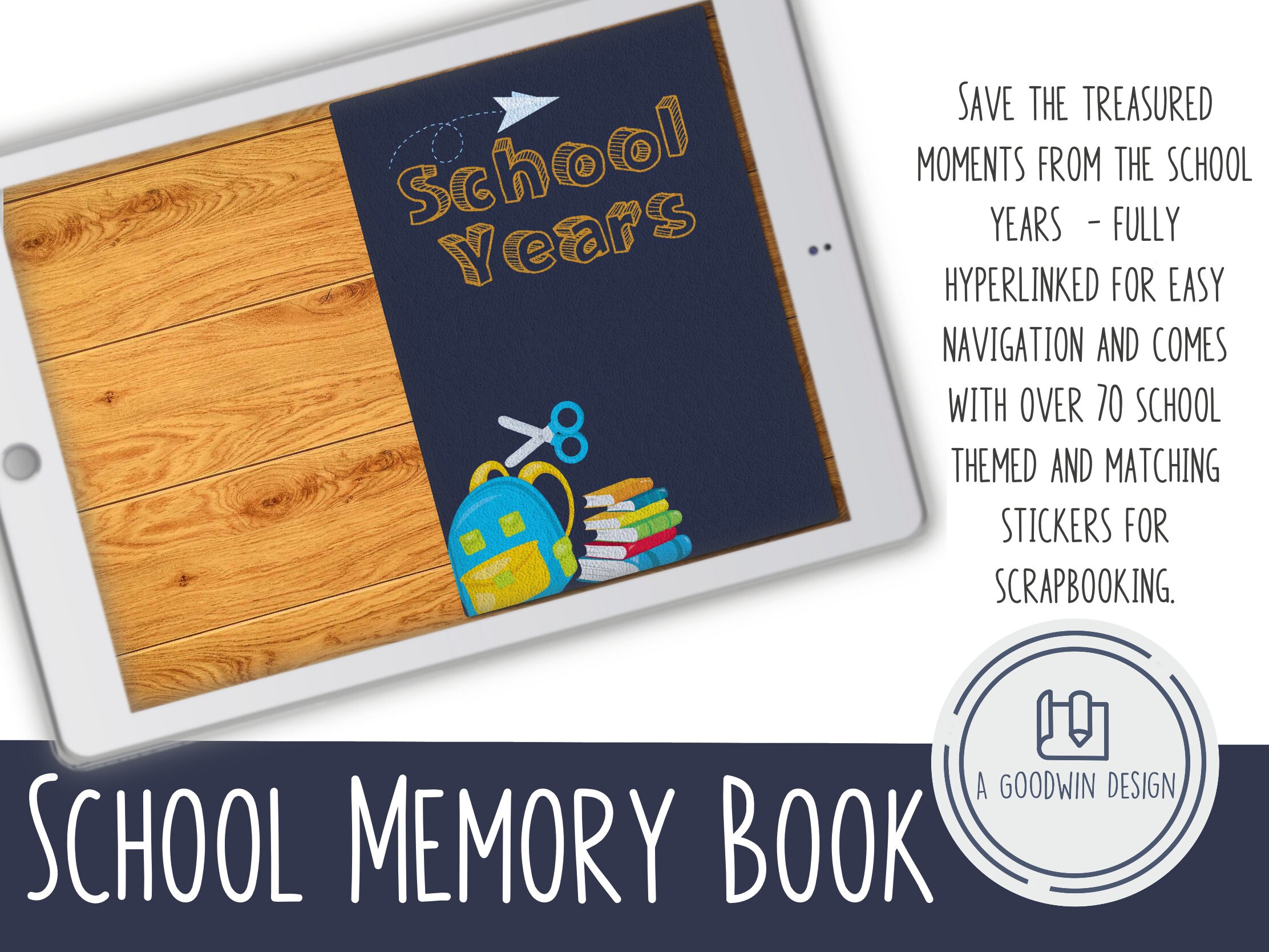 Digital School Years Memory Book for Goodnotes or Xodo IPad | Etsy
