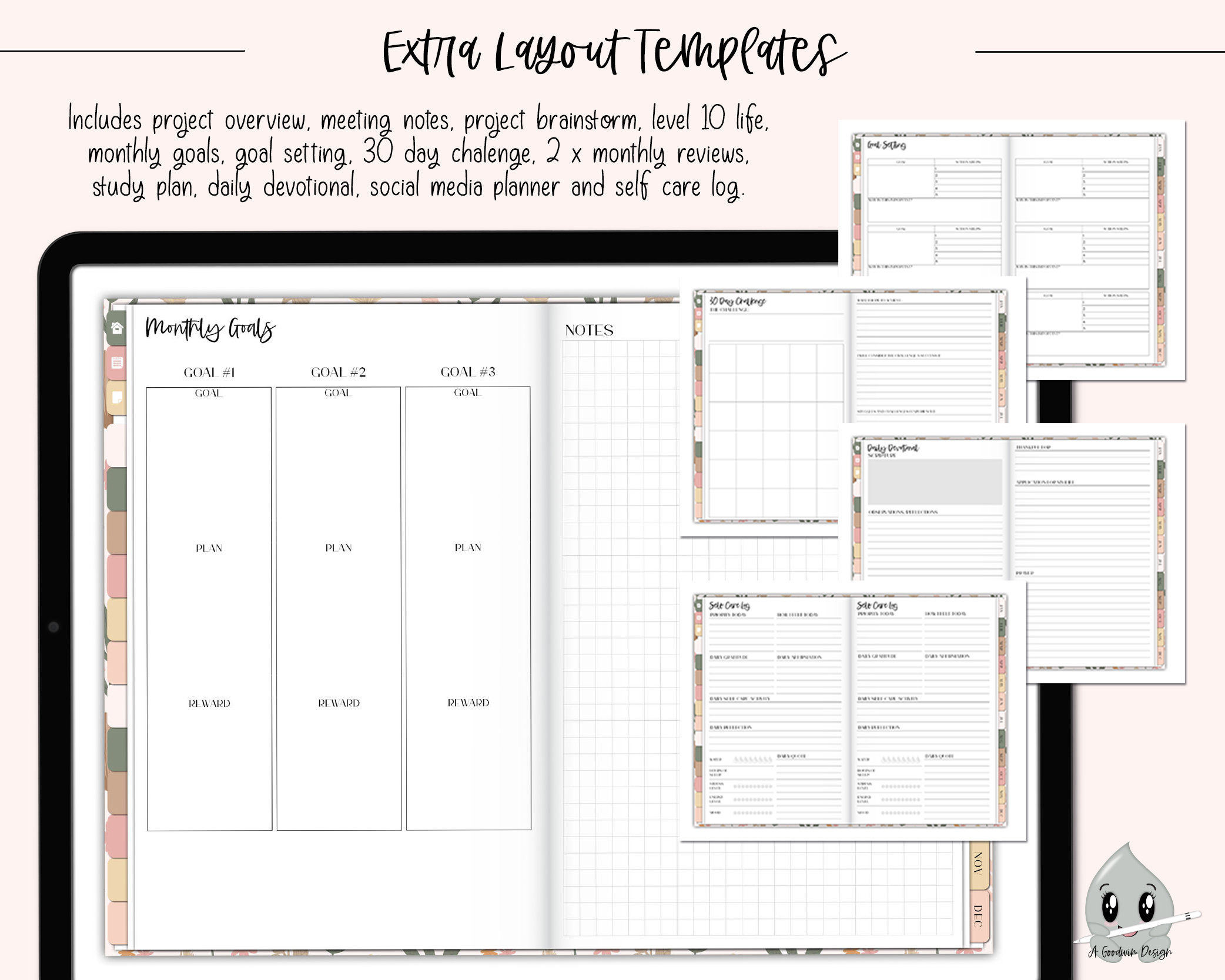 Neutral Boho Undated Digital Planner | Digital Planning | Goodnotes ...