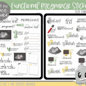 Functional Pregnancy Sticker Set L Planner Stickers | Functional ...