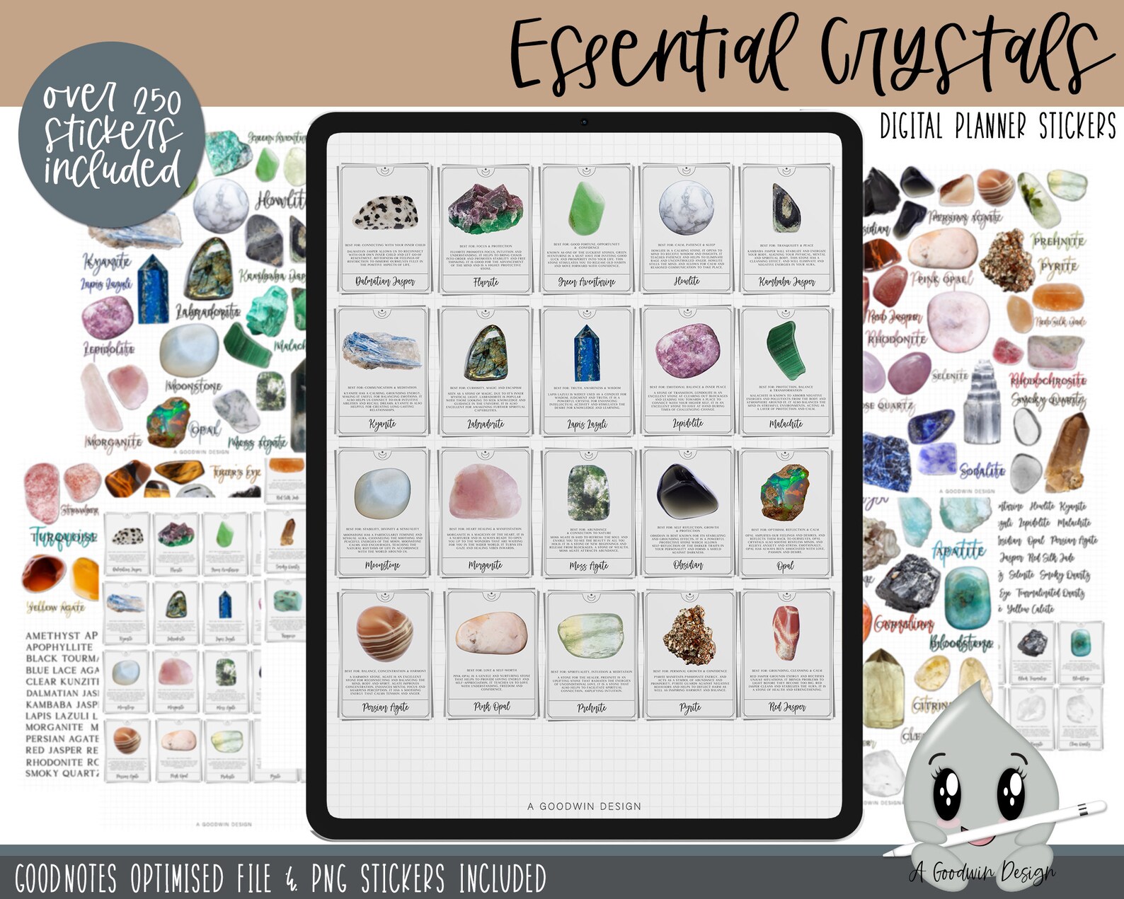 Essential Crystals Sticker Set Planner Stickers Functional - Etsy