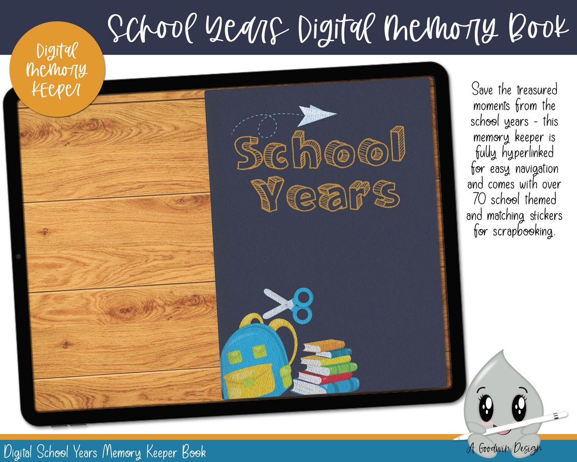 Digital School Years Memory Book for Goodnotes or Xodo Ipad - Etsy