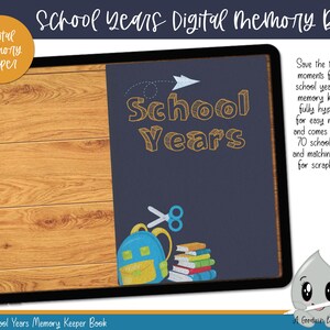 Digital School Years Memory Book for Goodnotes or Xodo iPad Memory Book ...