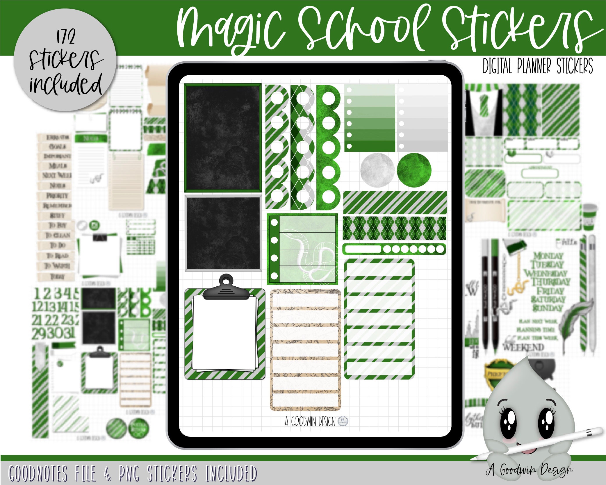 Magic School Digital Planner Stickers Decorative Sticker | Etsy