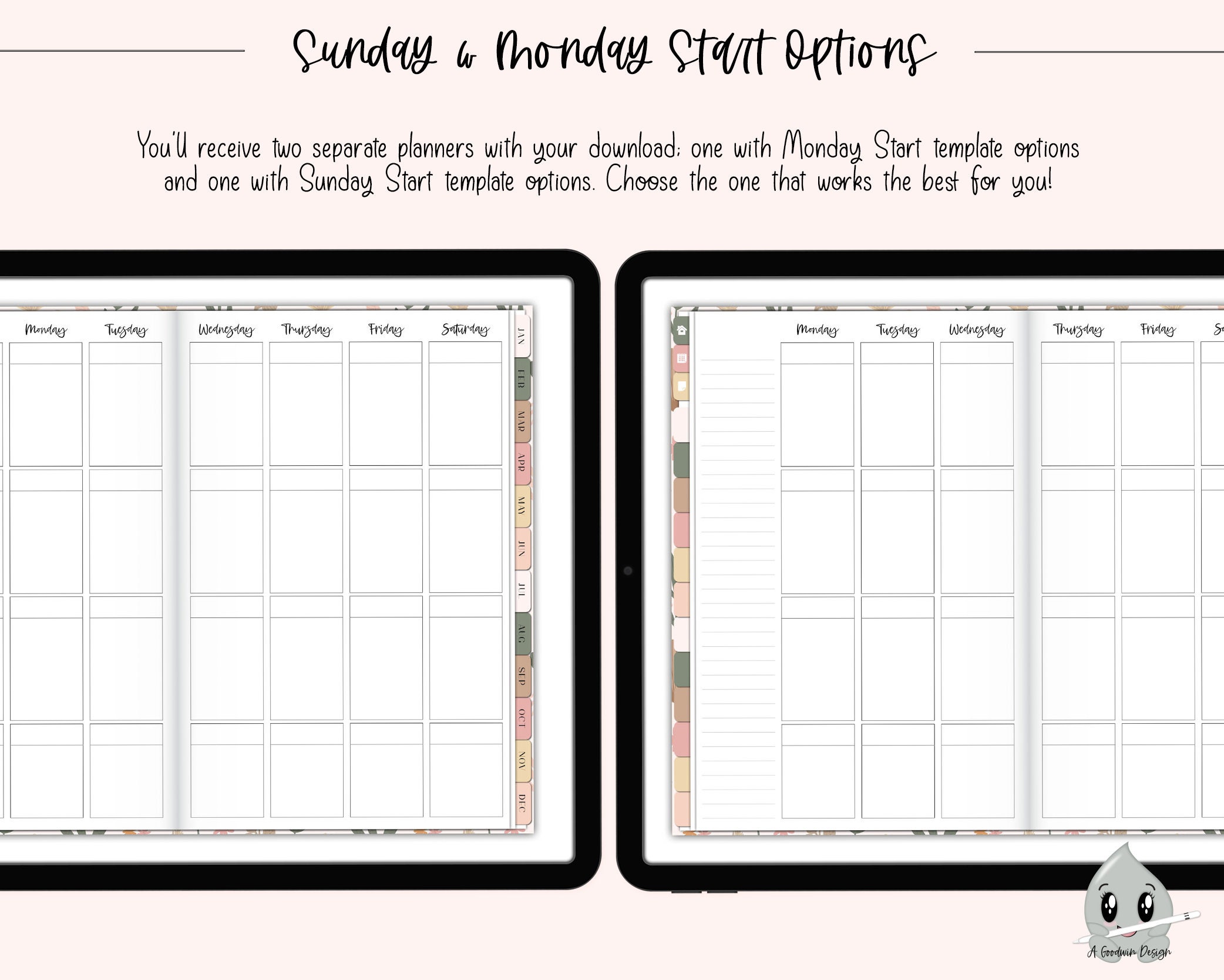 Neutral Boho Undated Digital Planner | Digital Planning | Goodnotes ...