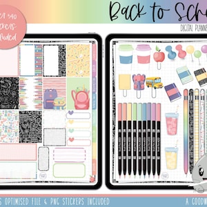 Back to School Bundle Digital Planner Stickers | Goodnotes Planner ...