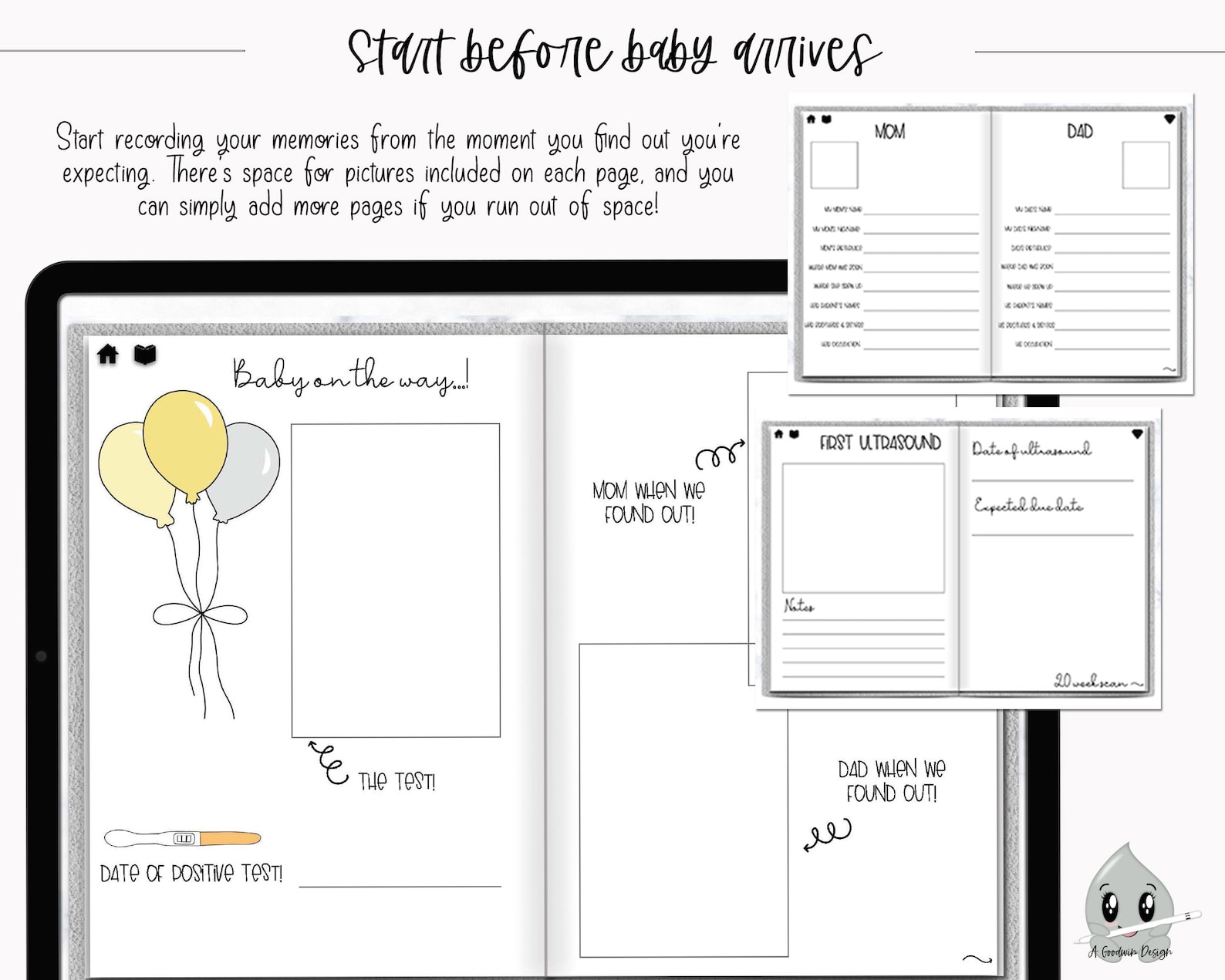 Digital Babys First Year Memory Book for Goodnotes or Xodo | Etsy