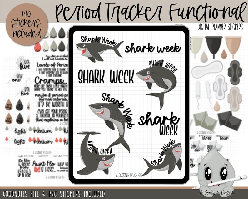 Functional Period Tracker Stickers L Planner Stickers - Etsy