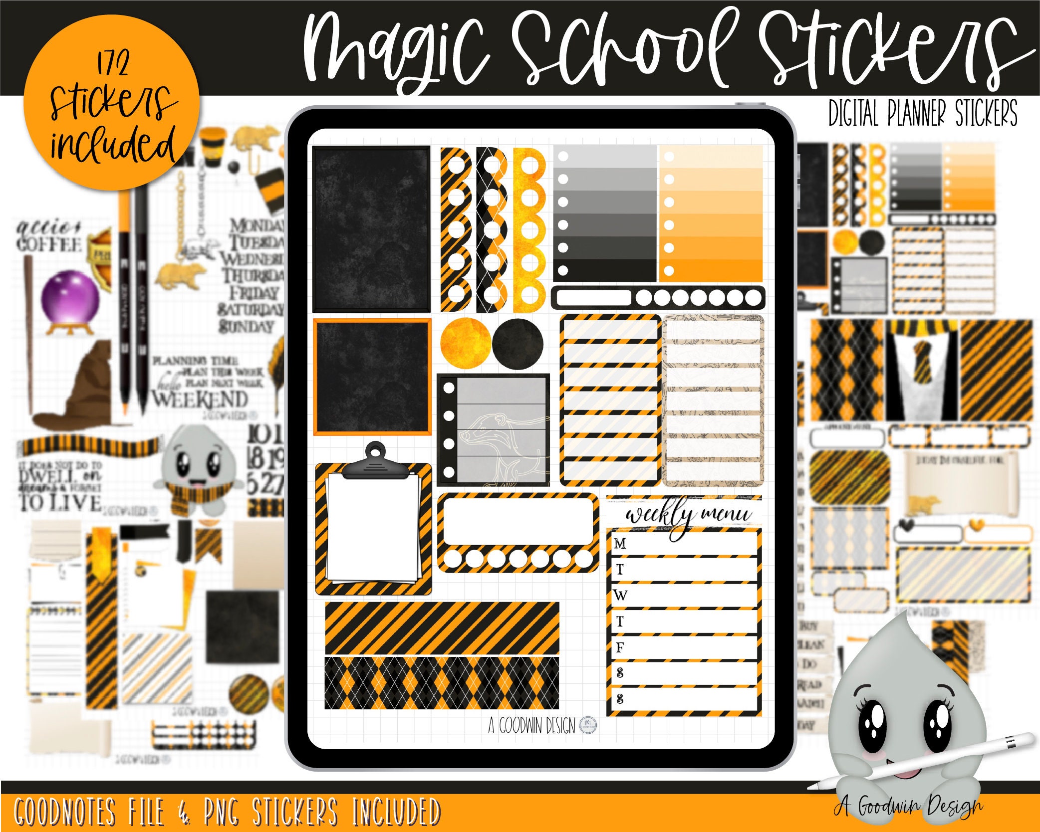 Magic School Digital Planner Stickers Decorative Sticker - Etsy