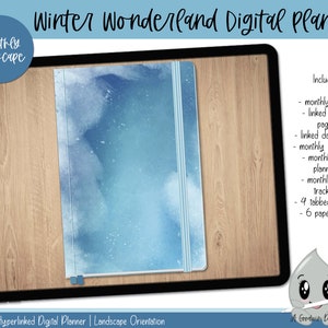 Winter Wonderland Monthly Landscape Planner for Goodnotes | iPad ...