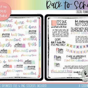 Back to School Bundle Digital Planner Stickers | Goodnotes Planner ...