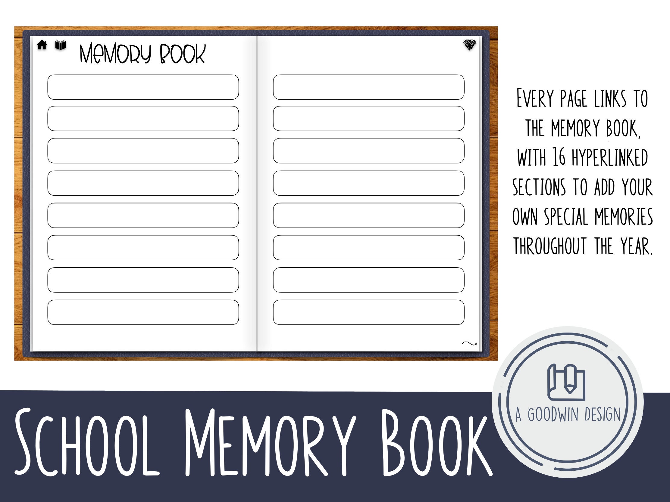 Digital School Years Memory Book for Goodnotes or Xodo IPad | Etsy