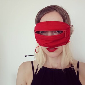 Red Zip Two Layer Rewashable Resizable Anti-pollution Dust Cotton ...