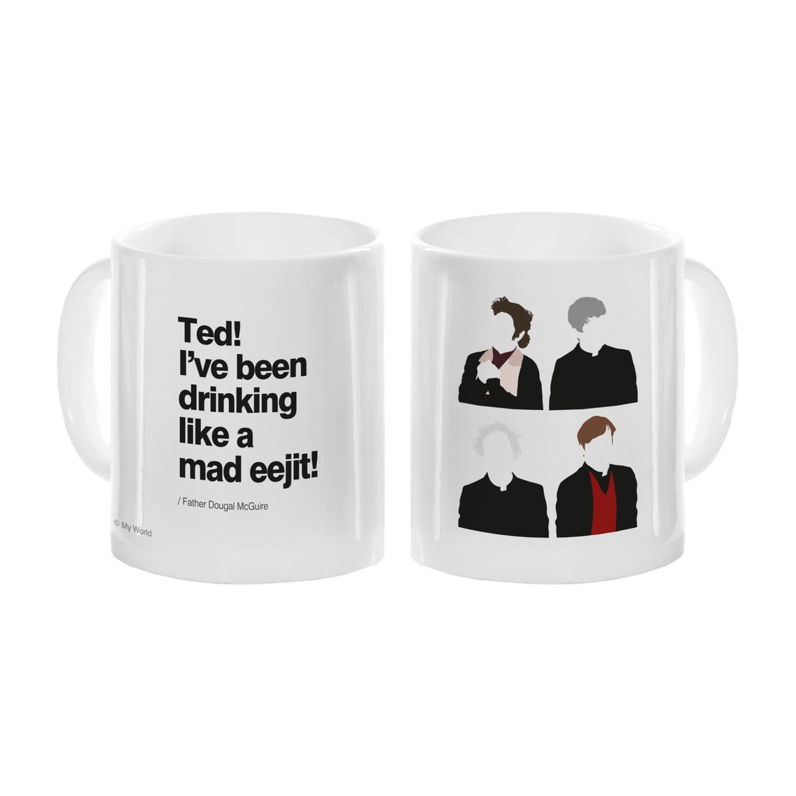 Father Ted "drinking Like a Mad Eejit" Ceramic Mug - Etsy UK
