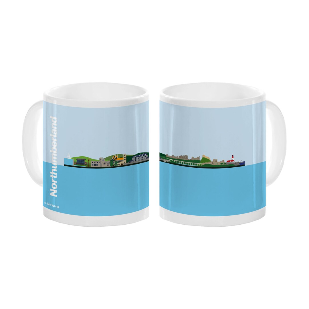 Northumberland Skyline Ceramic Mug North East Gift - Etsy
