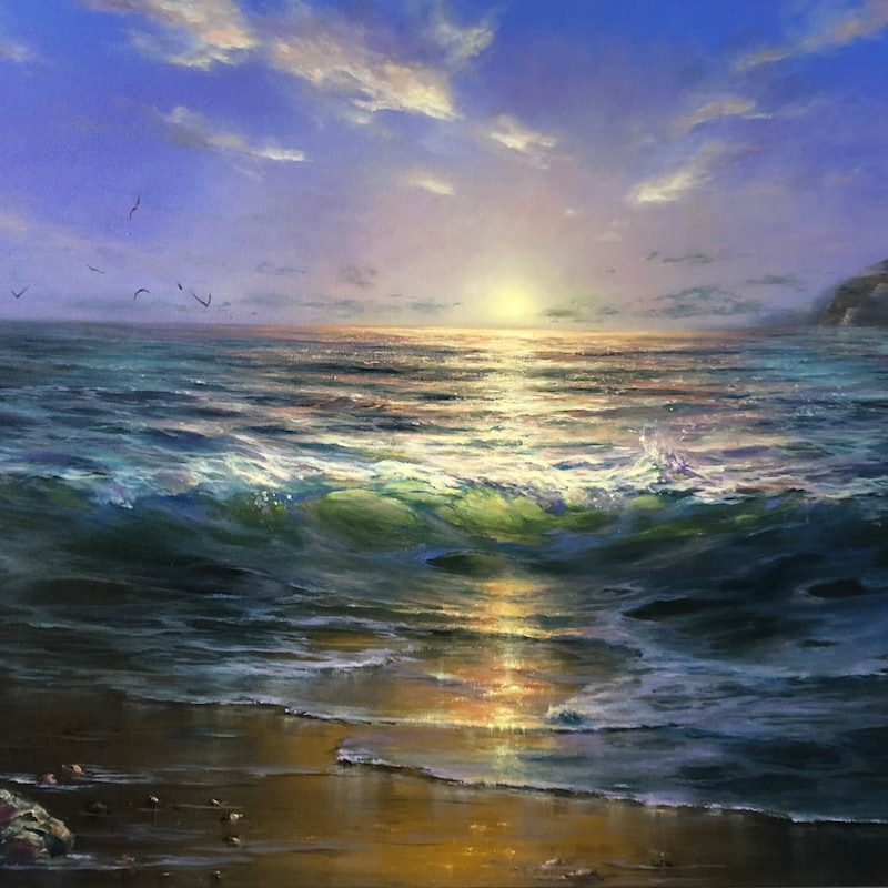 Oil Painting Sea - Etsy