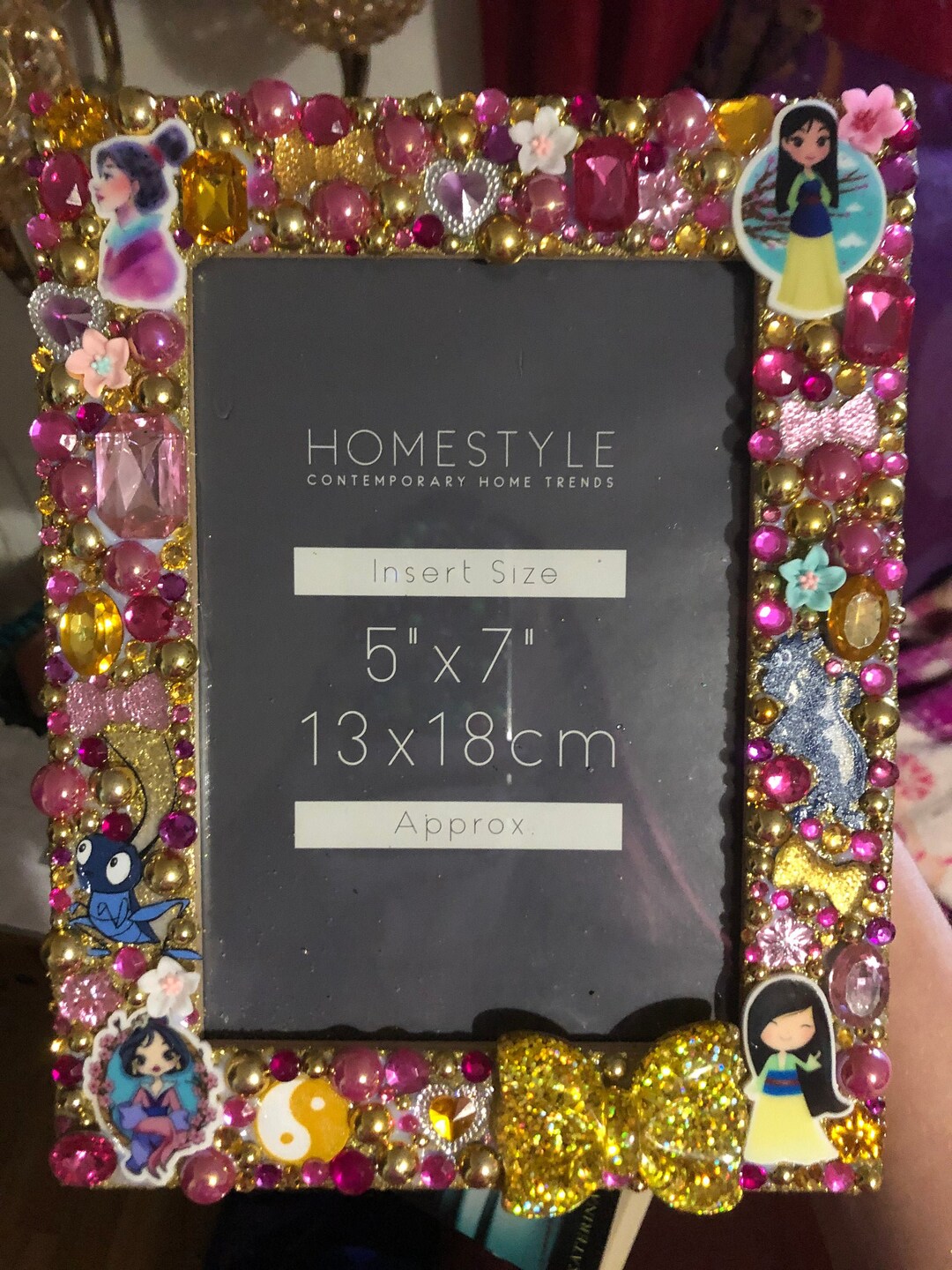 Mulan Inspired Custom Made Rhinestone Pearl Photo Frame - Etsy