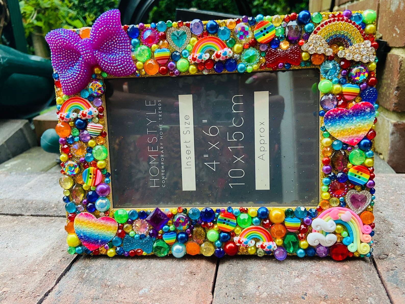 Pride/rainbow Rhinestone Pearl Photo Frame | Etsy