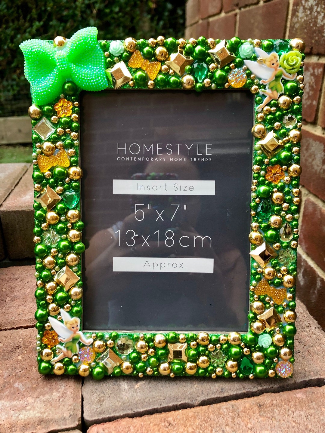 Tinkerbell Custom Rhinestone Pearl Photo Frame - Etsy