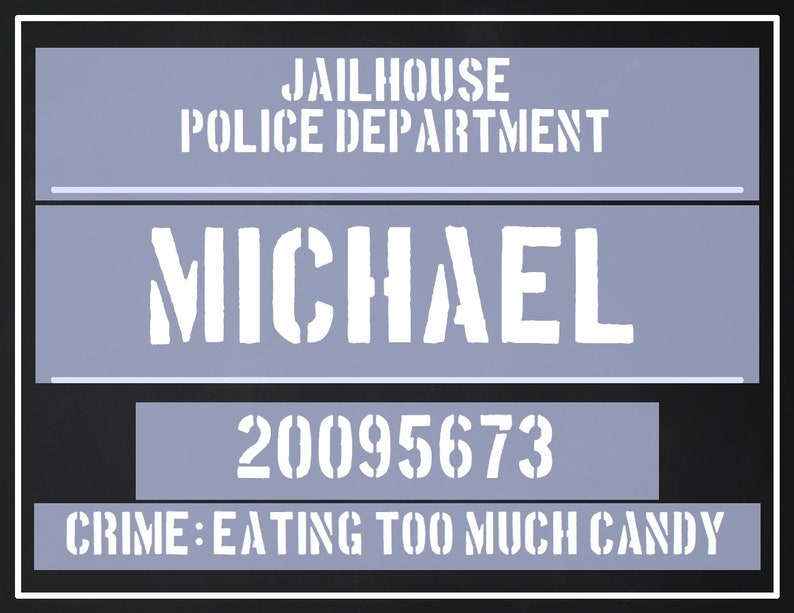 Printable Mugshot Sign Board Template Etsy