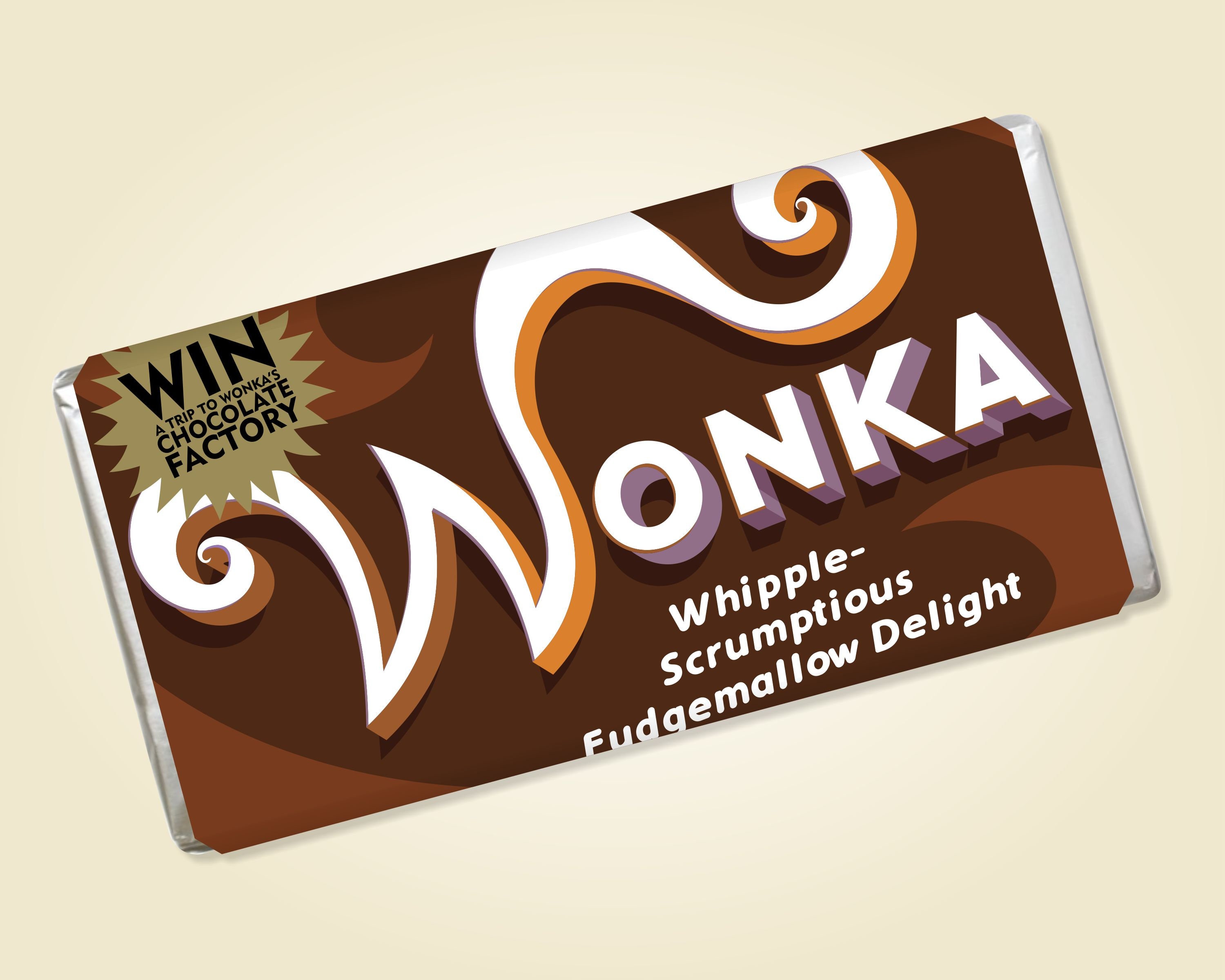 Wonka Bar Wrapper Printables