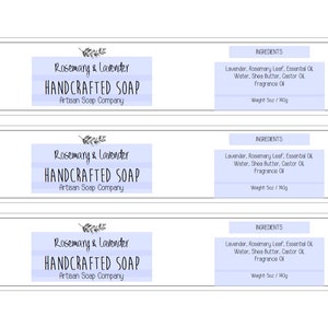 Customizable Soap Bar Label - Etsy