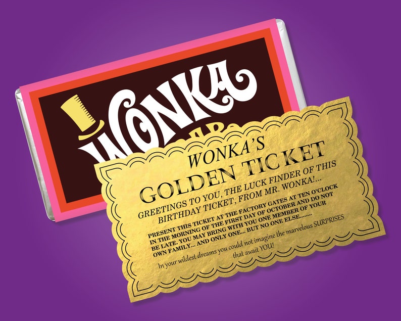 Customizable Willy Wonkas Golden Ticket Classic Etsy Australia
