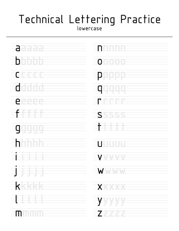 Engineering Lettering Font