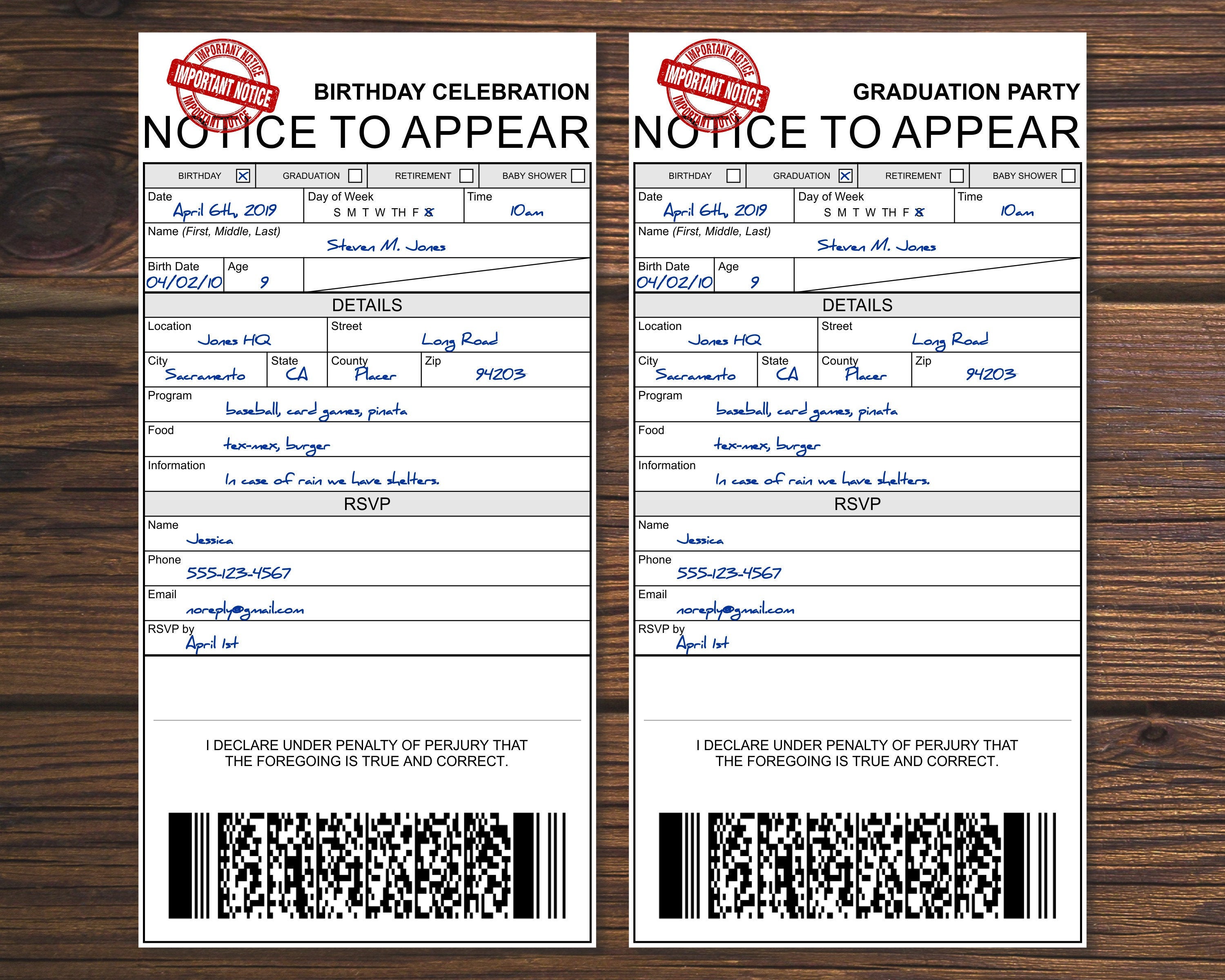 Traffic Ticket Template