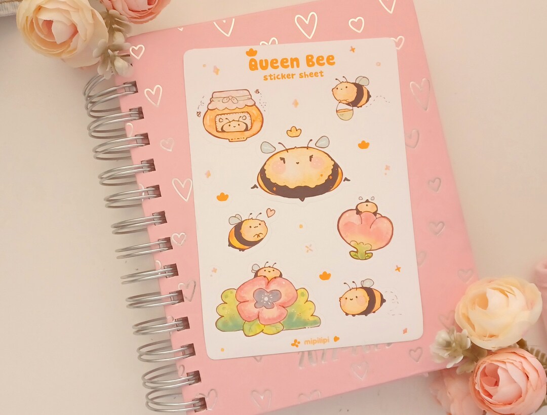 Adorable Honey Bee Sheet A6 Size Perfect for Planners - Etsy