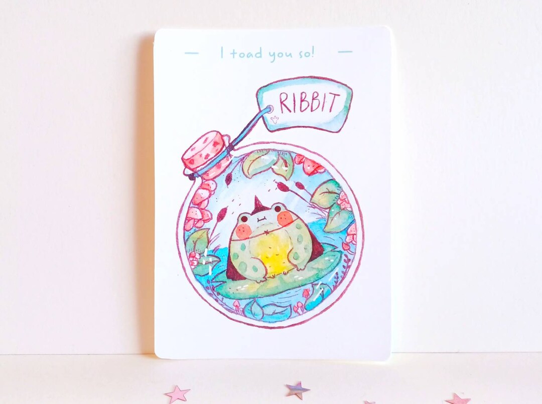 Handmade Cute Kawaii Art Print Spooky Toad / Halloween Wall - Etsy