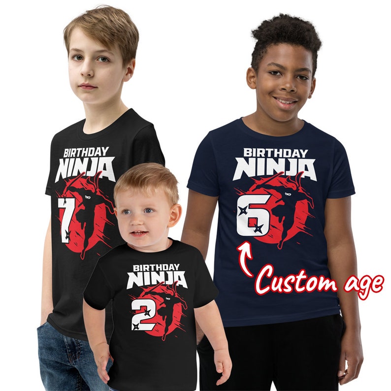 Custom Birthday Ninja 2nd 3rd 4th 5th 6th 7th 8th 9th 10th Little Ninja ...