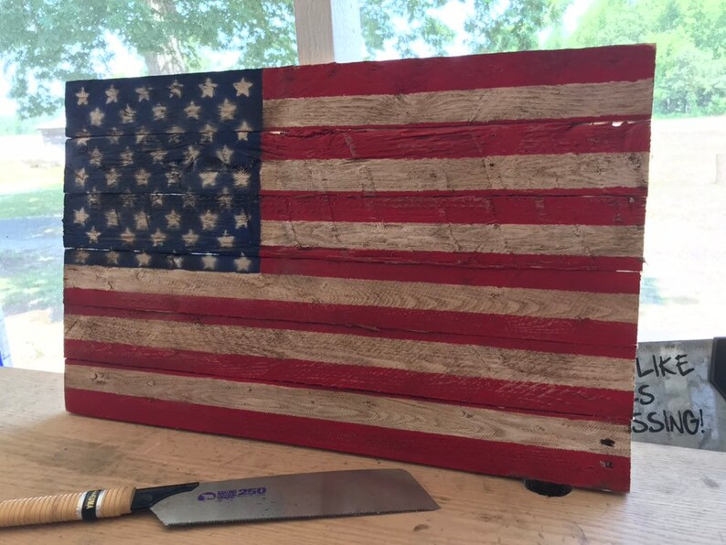 Rustic American Flag - Etsy