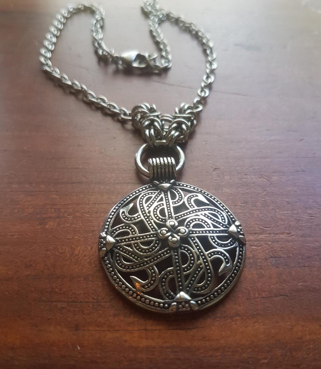 Viking Chainmaille Knotwork Necklace, Anglo Saxon, Sutton Hoo, Medieval ...