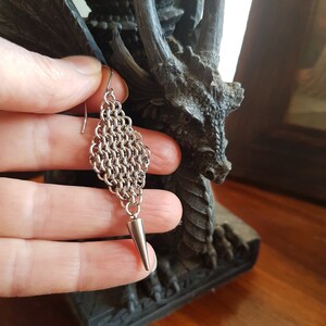 Chainmaille Spike Armour Medieval Earrings, Medieval Gothic, Australian Made Chainmail Jewelry ...