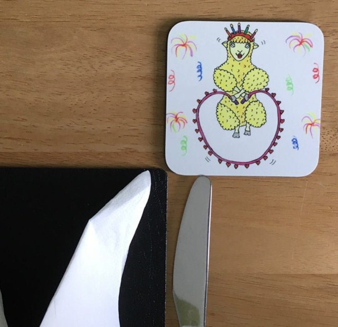 Happy Skipping Sheep Coaster-shona Sheep-talented Farm Animal - Etsy